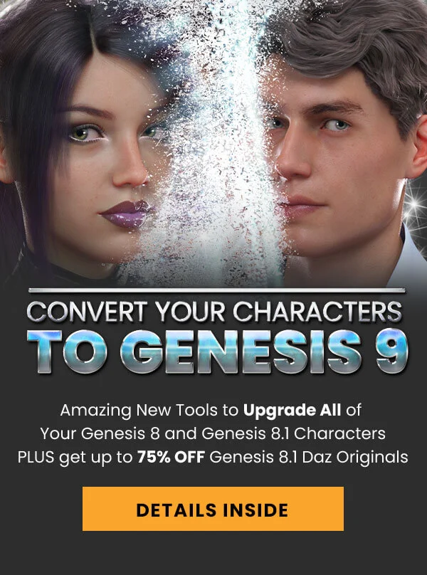 DAZ 3D: Convert Your Characters to Genesis 9 | Milled