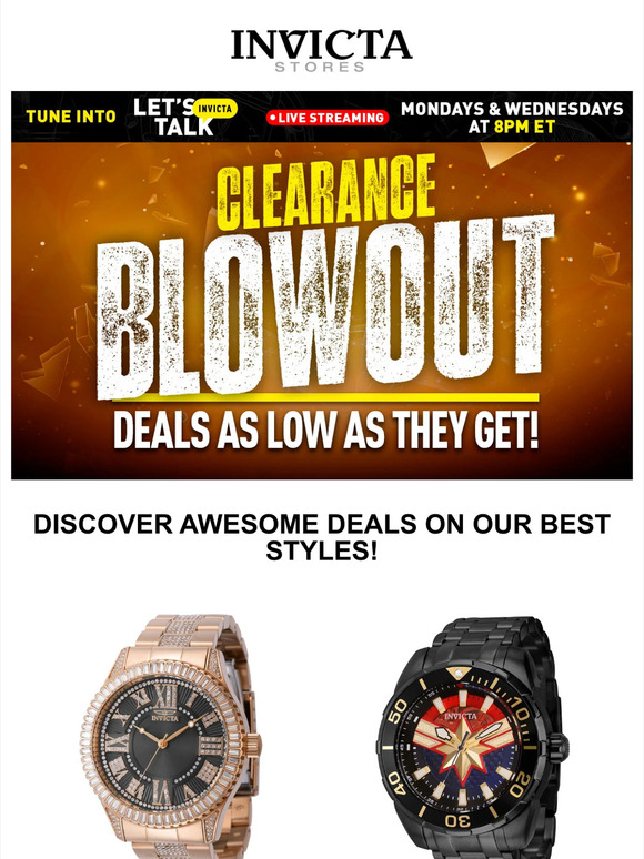 Invicta: CLEARANCE BLOWOUT!⚡️Deals As Low As They Get! | Milled