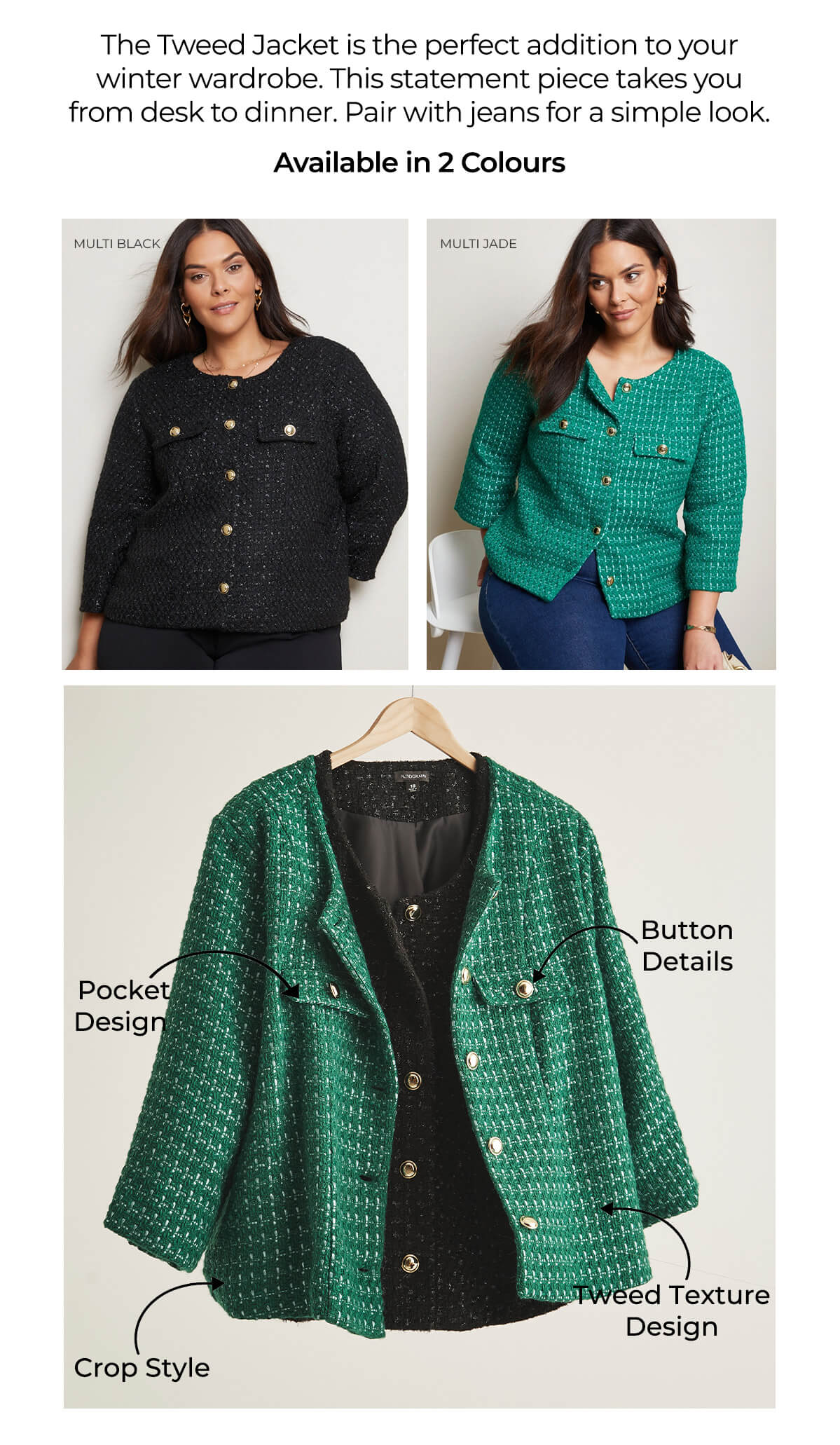 Autograph Fashion: NOW $29 | The Famous Tweed Jacket | Milled