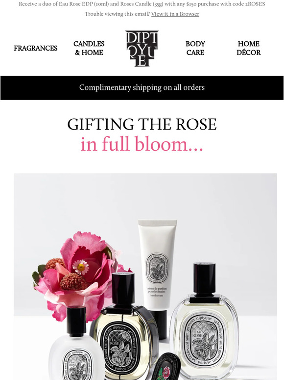Diptyque: Eau Rose | The Flower in Full Bloom | Milled