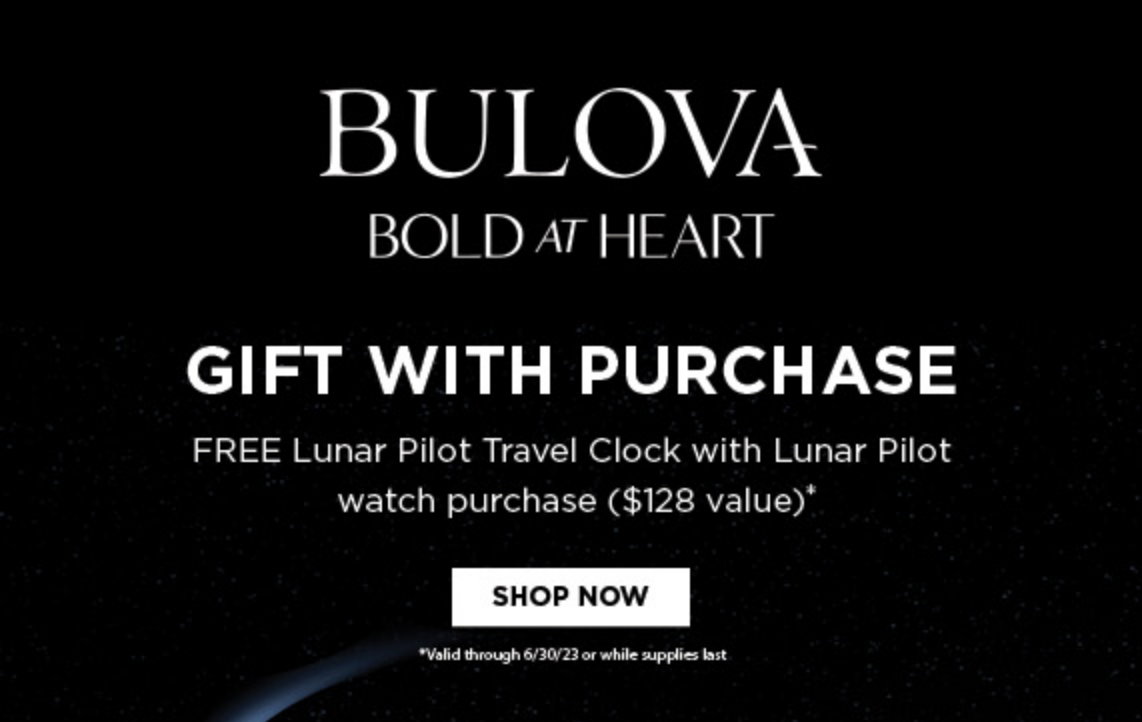 Jared: Free Bulova Lunar Pilot Travel Clock with Lunar Pilot watch ...
