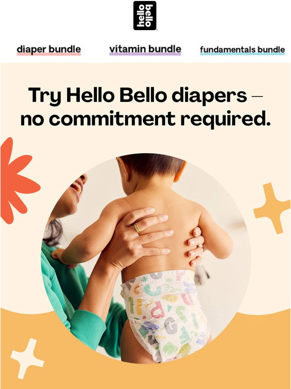 Hello Bello: Try us out with the Diaper Sampler Box – no commitment ...