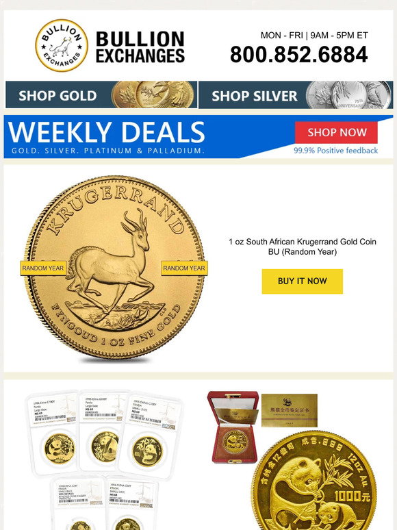 Bullion Exchanges: 🌠eBay Picks: Krugerrand, Panda, Argor Heraeus ...