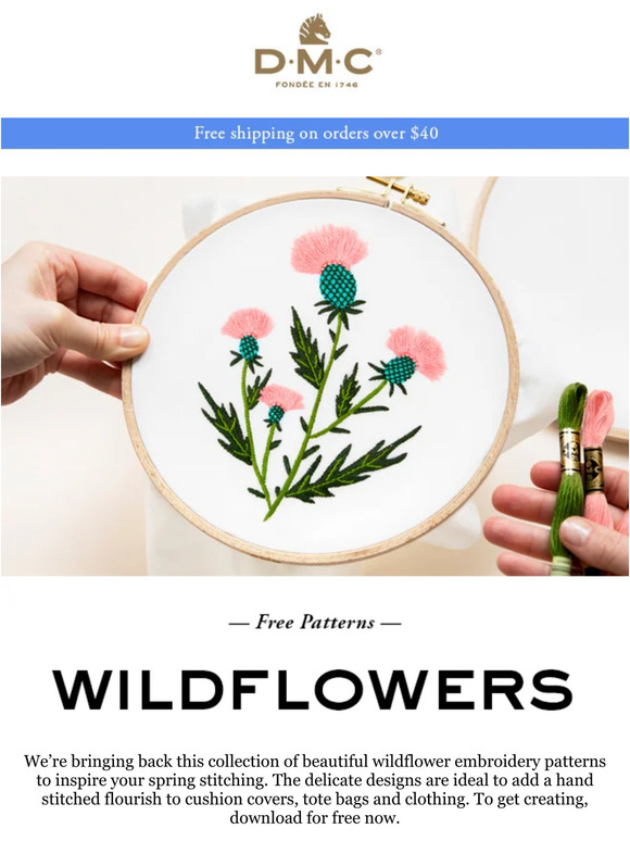 DMC: Free Patterns: Wildflowers 🌼 | Milled
