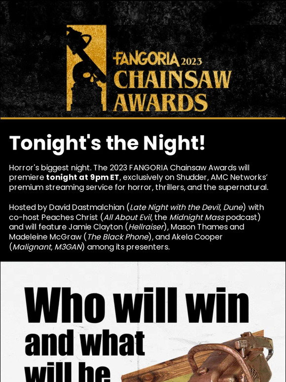 Fangoria: 😱 The 2023 Chainsaw Awards Are Tonight! | Milled