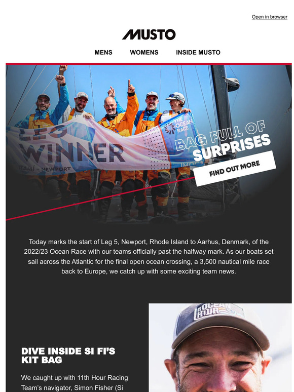 Musto: The Ocean Race Leg 5: New seas, new sailors | Milled