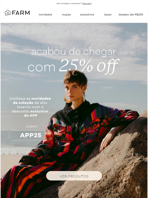 FARM Rio: —, chegou novidade com desconto! | Milled