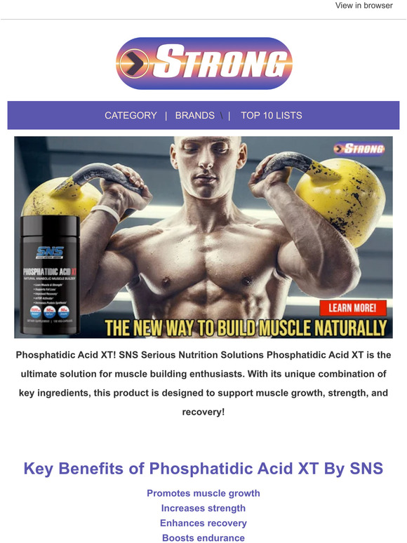 Strong Supplements: 🔥 Build Muscle & Coming Soon.... 🔥 | Milled