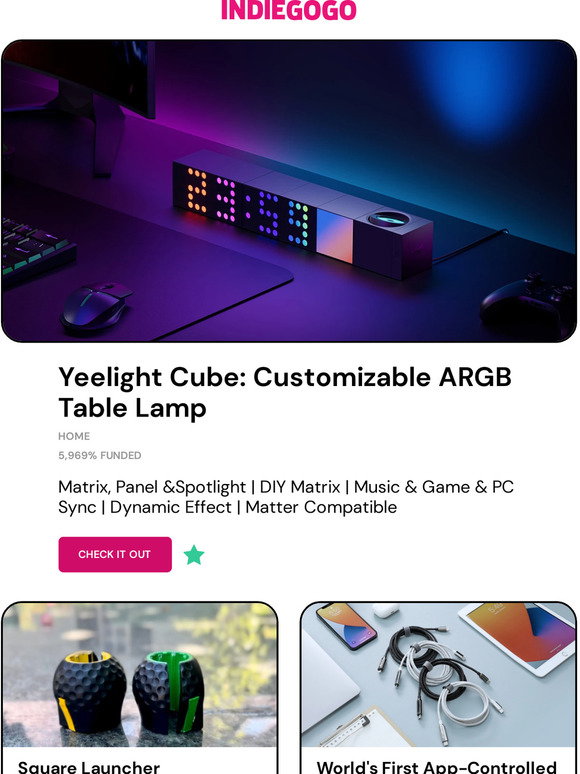 Indiegogo: Check out the YEELIGHT CUBE - customizable ARGB table lamp ...