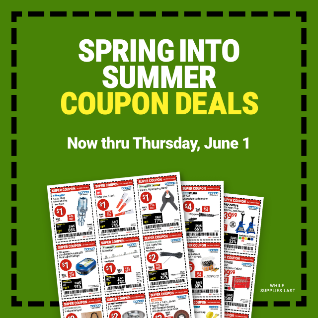Harbor Freight: Spring into Summer Coupon Deals | Milled