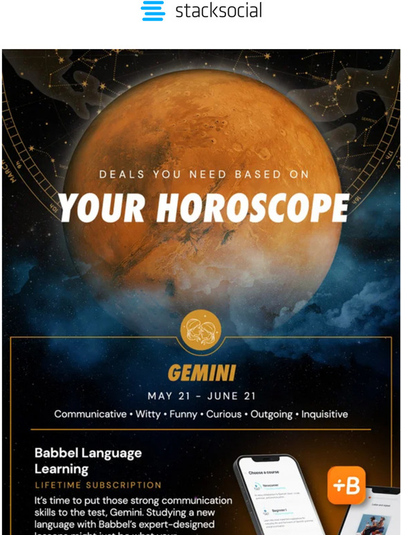 Stacksocial: What You Need Right Now Based on Your Zodiac Sign | Milled