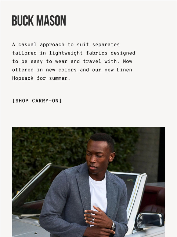 Buck Mason: Suited for Summer | Milled