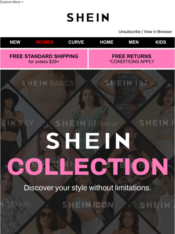 SHEIN: SHEIN Collection | Discover your style without limitations | Milled