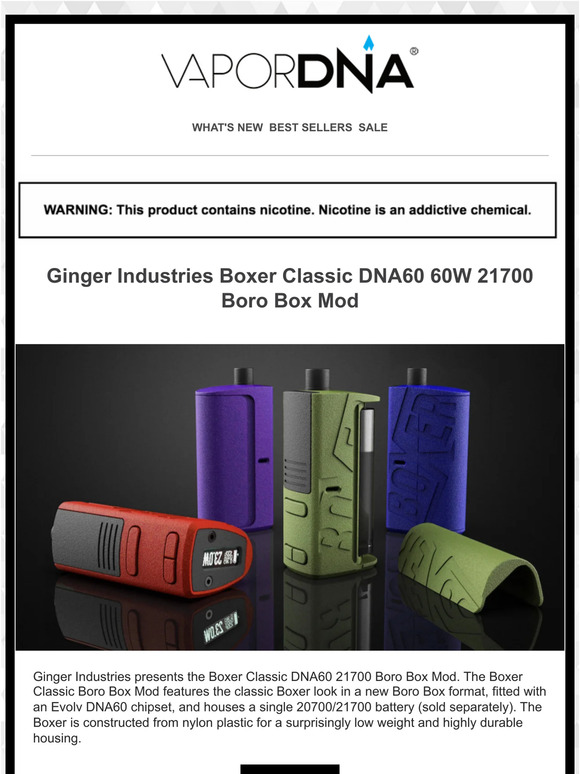 VAPORDNA: Ginger Industries presents the Boxer Classic DNA60 21700 Boro ...