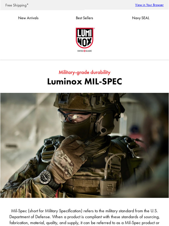 Luminox: Introducing MIL-SPEC | Milled