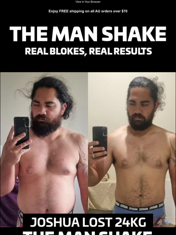 The Man Shake: Josh has lost 24kg in just 5 months. 🥳 | Milled