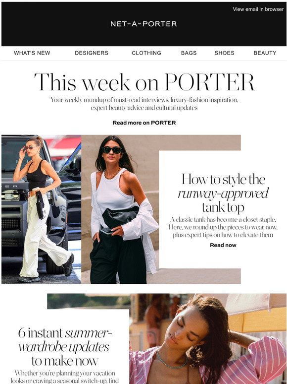 Net-A-Porter: How to style the runway-approved tank top | Milled