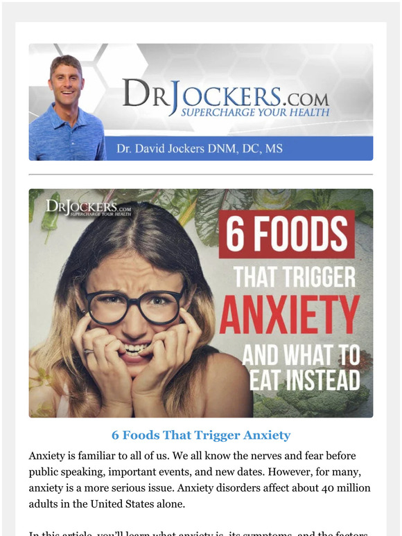 DrJockers.com: Top 6 Foods That Trigger Anxiety, Irritability and ...