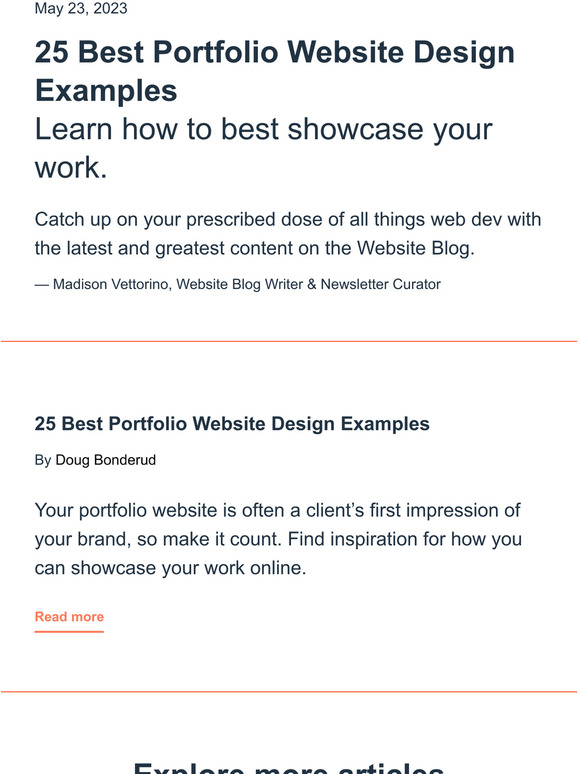 HubSpot: 25 Best Portfolio Website Design Examples | Milled