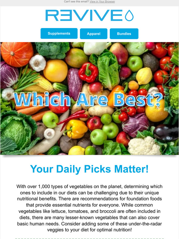 Revive Supplements: Which Vegetables Pack In The Most Nutrients? 🥦🔍 ...