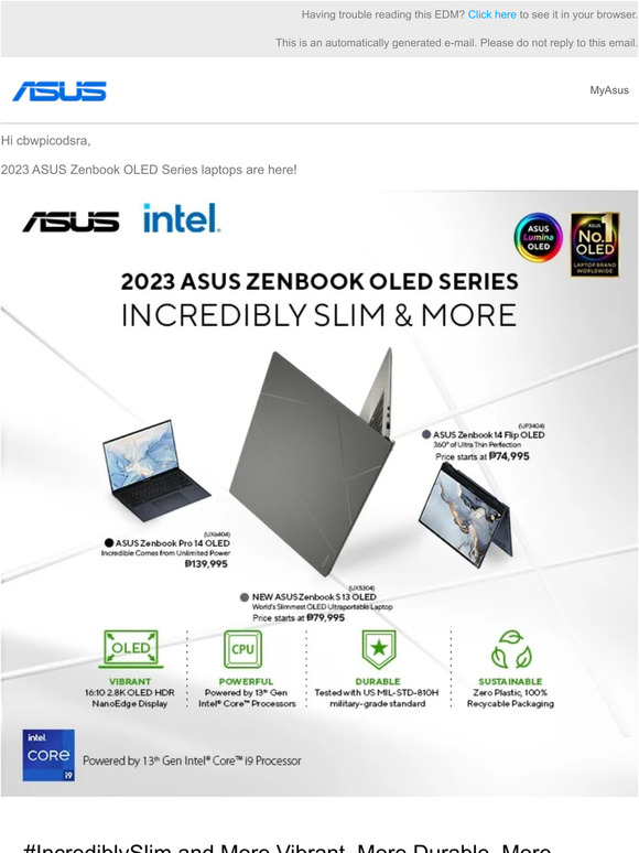 ASUS: Meet the 2023 ASUS Zenbook OLED Series | Milled