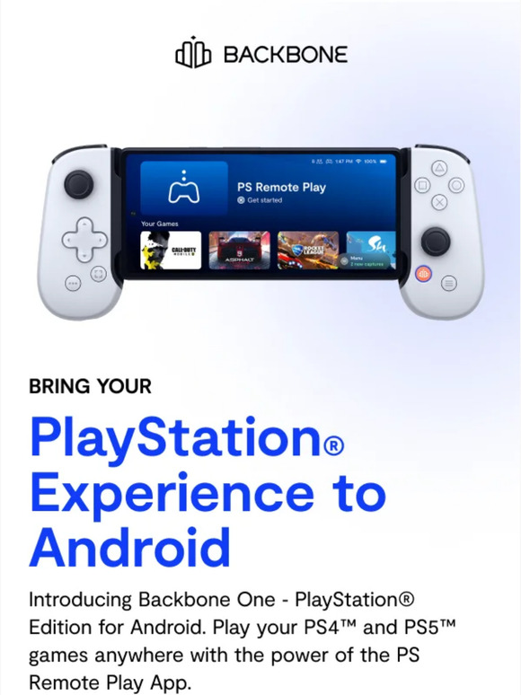 Backbone: Backbone One - PlayStation® Edition to Launch on Android | Milled