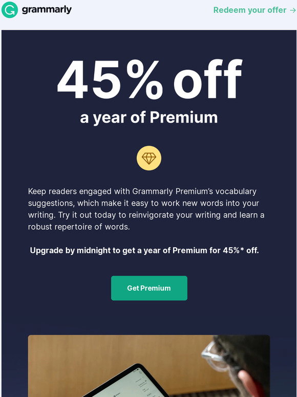 Grammarly: 45% off ends at midnight ⏰ | Milled