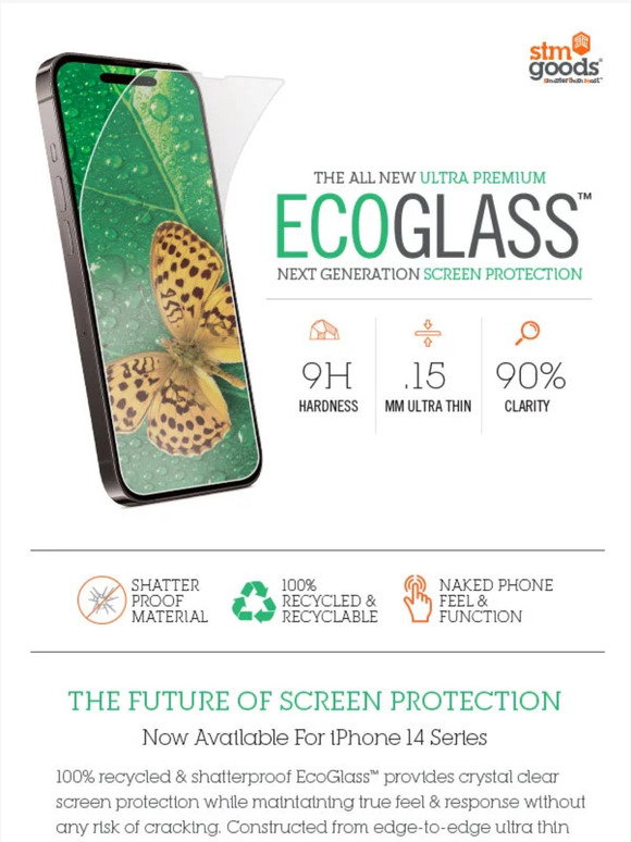 STM Goods: The All New Ultra Premium Eco Glass | Milled