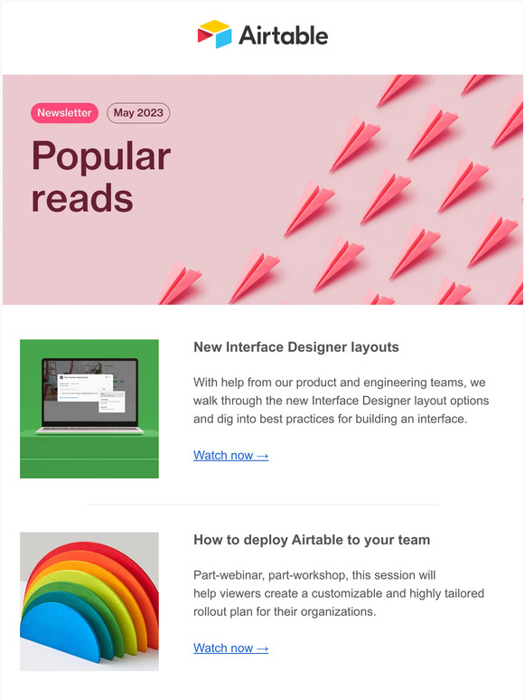 Airtable: New features and must-watch webinars | Milled