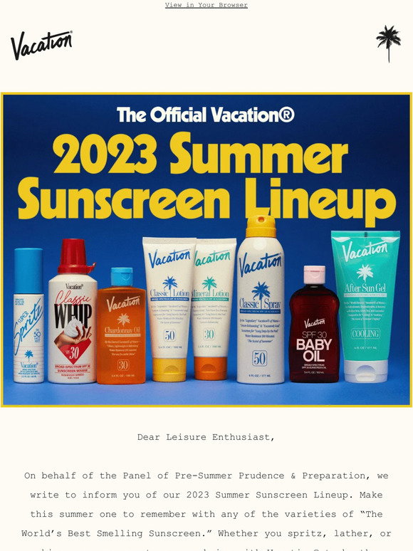 Vacation Inc.: The 2023 Summer Sunscreen Lineup 🏝️ | Milled