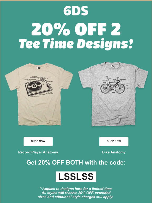 6 Dollar Shirts: 6DS Tee Time: Record Player Anatomy 🎶 / Bike Anatomy 🚲 ...
