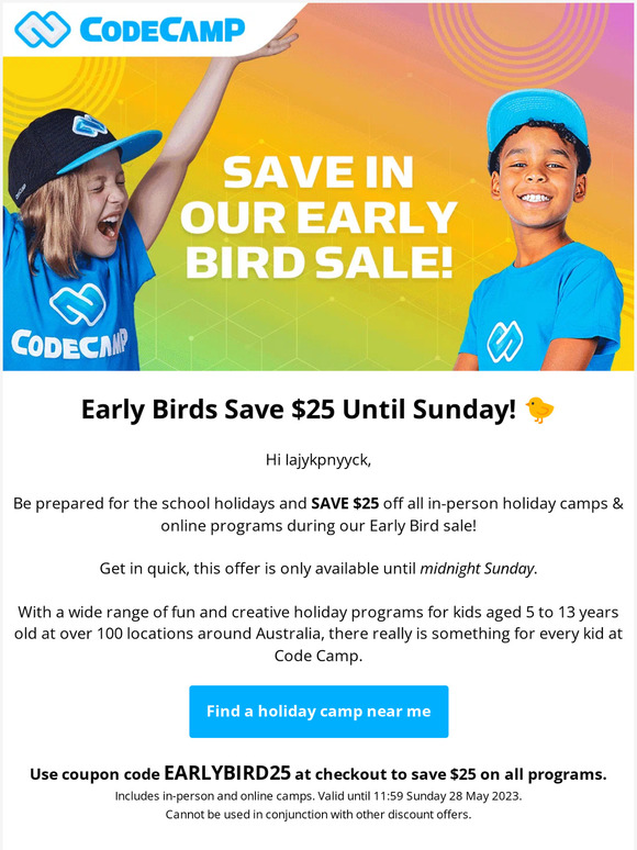 Codecamp.jp: Need a school holiday activity? Book during Early Bird and save. | Milled