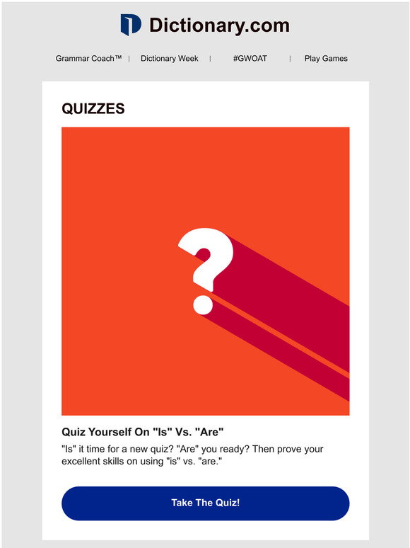 Dictionary.com: Grammar Check: Is Vs. Are | Milled