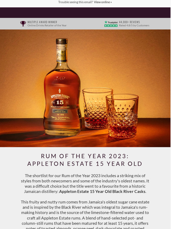 The Whisky Exchange: Rum of the Year 2023: Appleton Estate 15 Year Old | Milled