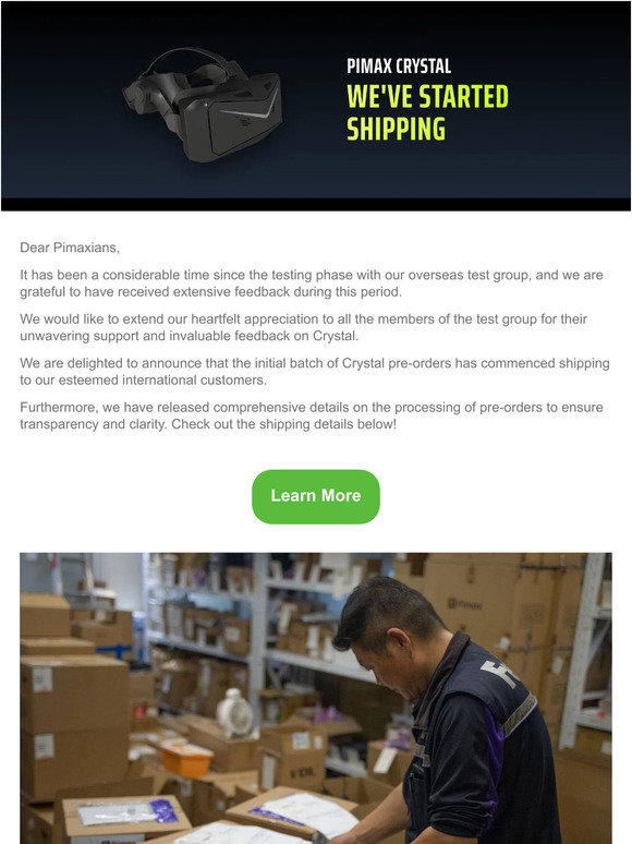 Pimax: Your Pimax Crystal Pre-Order Shipping Update: It's Time to Get ...