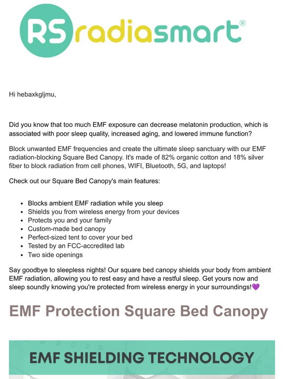 Radia Smart: What is EMF Protection Bed Canopy? | Milled
