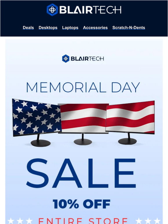 Blair Tech: Memorial Day Sale on Refurbished PCs! 10% off entire store ...