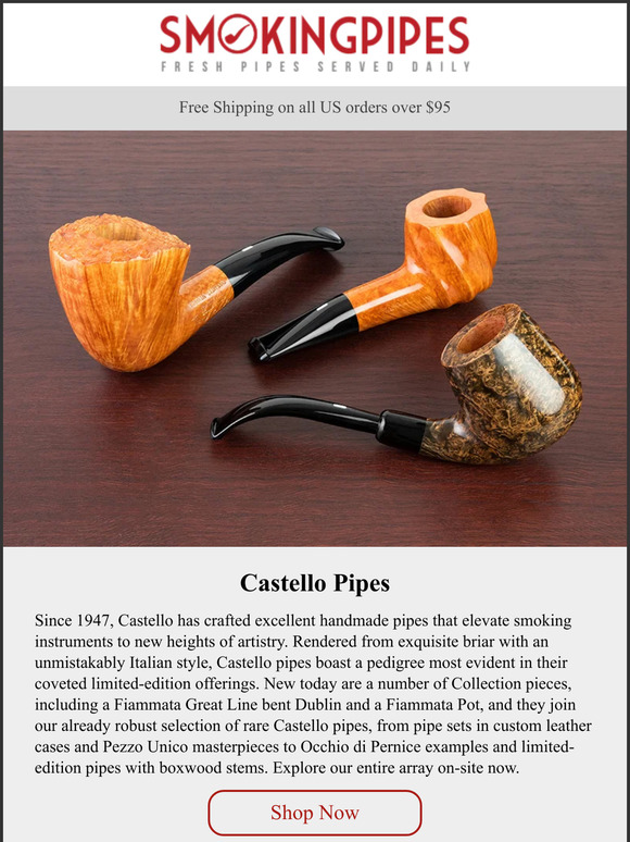 Smokingpipes: Castello Pipes | Italian Artistry at Its Finest | Milled