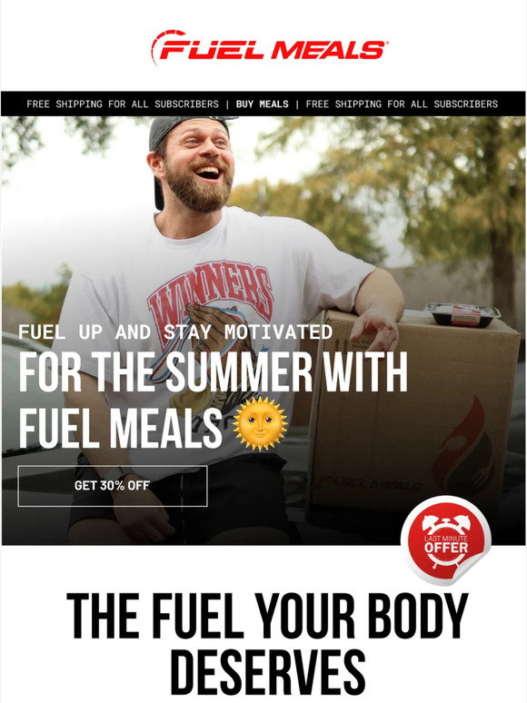 Fuel Meals: Take 30% off to celebrate Memorial Day Weekend! 🇺🇸 | Milled