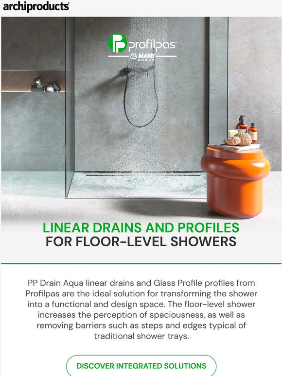 Archiproducts: Linear drains and profiles for floor-level showers: PP ...