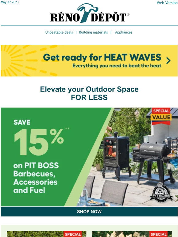 Réno-Dépôt: SUNSHINE ALERT ☀️ the perfect time to tackle your outdoor ...