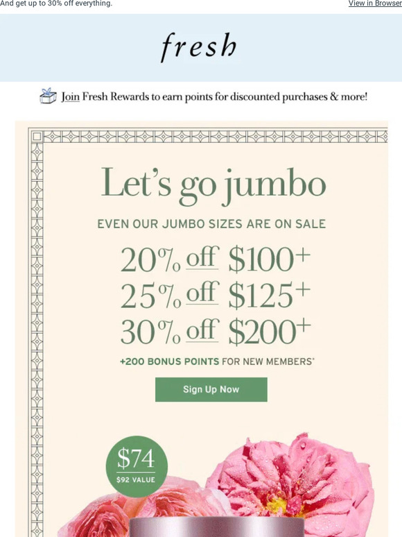 Fresh: Jumbo sizes mean jumbo savings | Milled