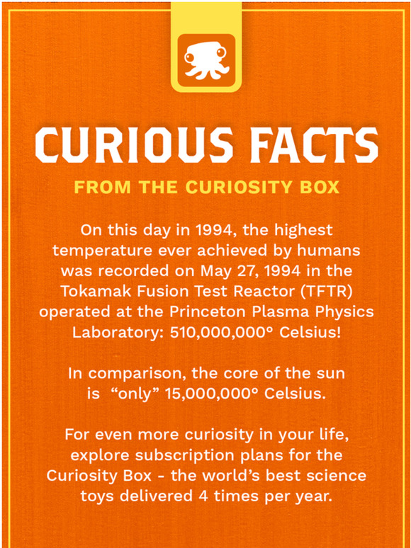 Curiosity Box: Over 1/2 Billion Degrees Celsius Recorded on this Day in ...