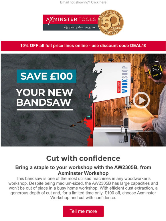 Axminster Tools: SAVE on your new bandsaw | Milled