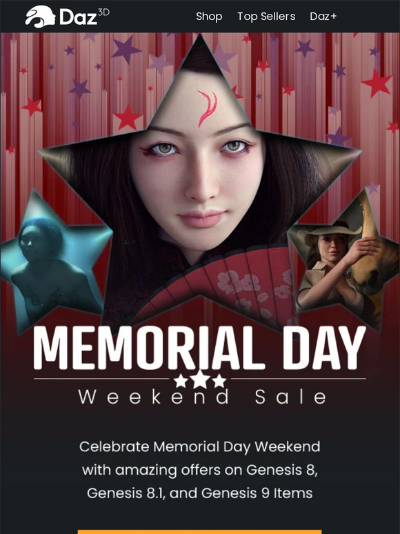 DAZ 3D: Memorial Day Weekend Sale! | Milled