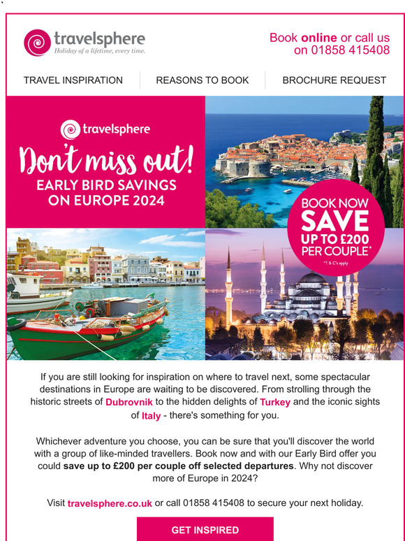 Travelsphere: Save up to £200 per couple on Europe getaways in 2024 ...