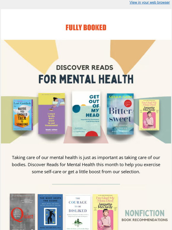 Fully Booked: Discover Reads for Mental Health | Milled
