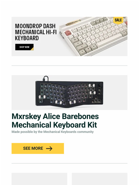 Drop: Mxrskey Alice Barebones Mechanical Keyboard Kit, Topping DX5 DAC ...