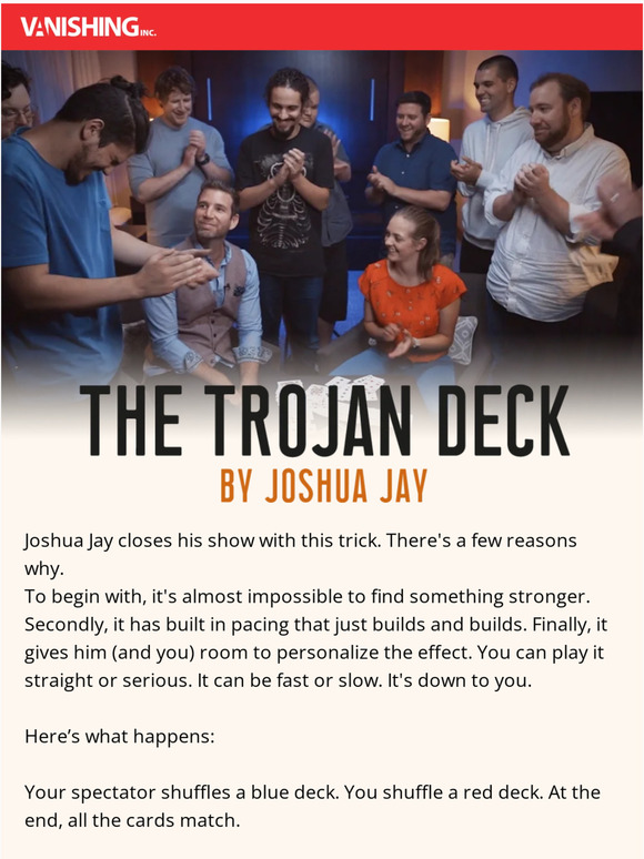 Vanishing Magic: How Joshua Jay closes his show. | Milled