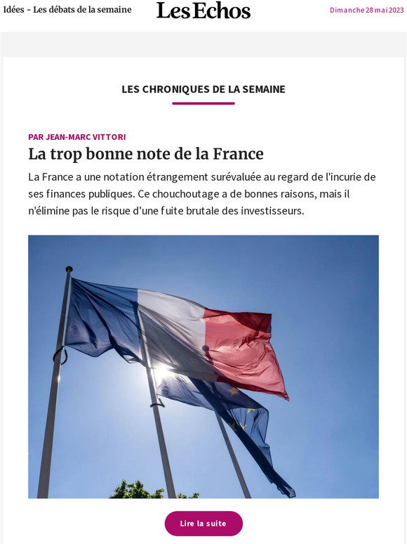 Les Echos: La trop bonne note de la France | Milled